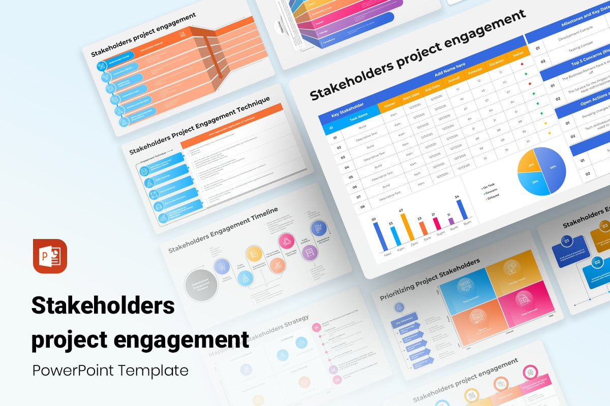 Stakeholders Project Engagement PowerPoint Template | Nulivo Market